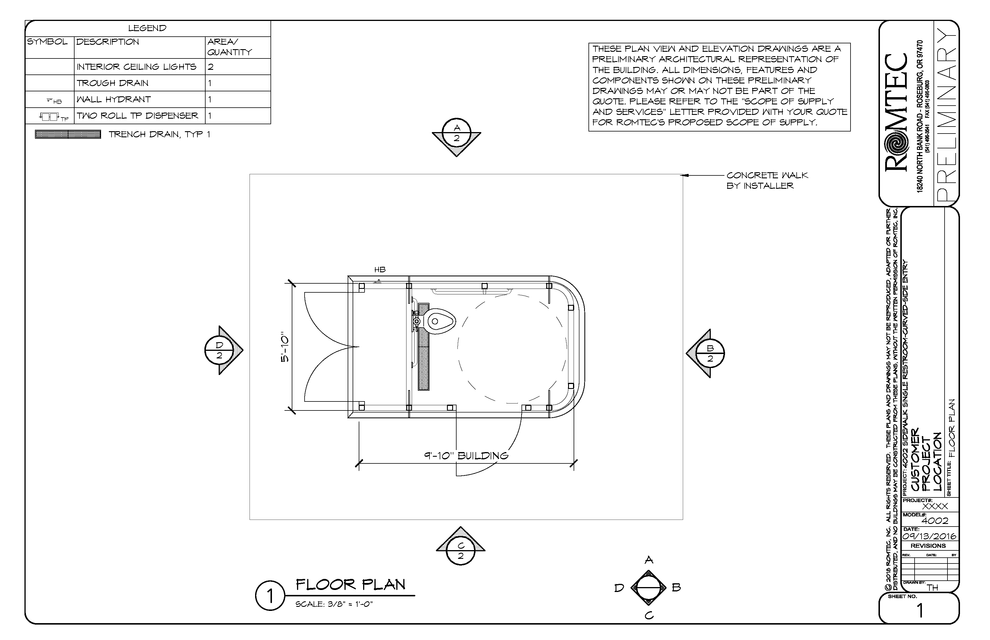 Single-User Sidewalk Restrooms - Romtec Inc.