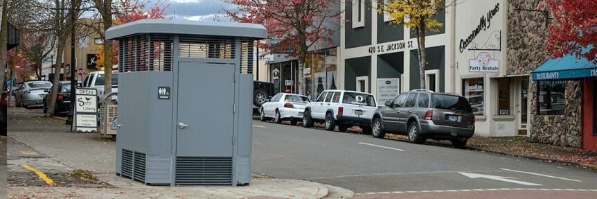 The Sidewalk Restroom - Design, Supply, & Installation - Romtec Inc.