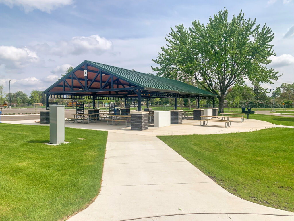 Steel Pavilions for Antlers Park- Romtec Inc.