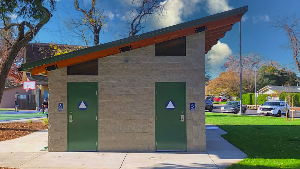 Renovated All-Gender Restroom for Chapman Park in Chico, CA- Romtec Inc.